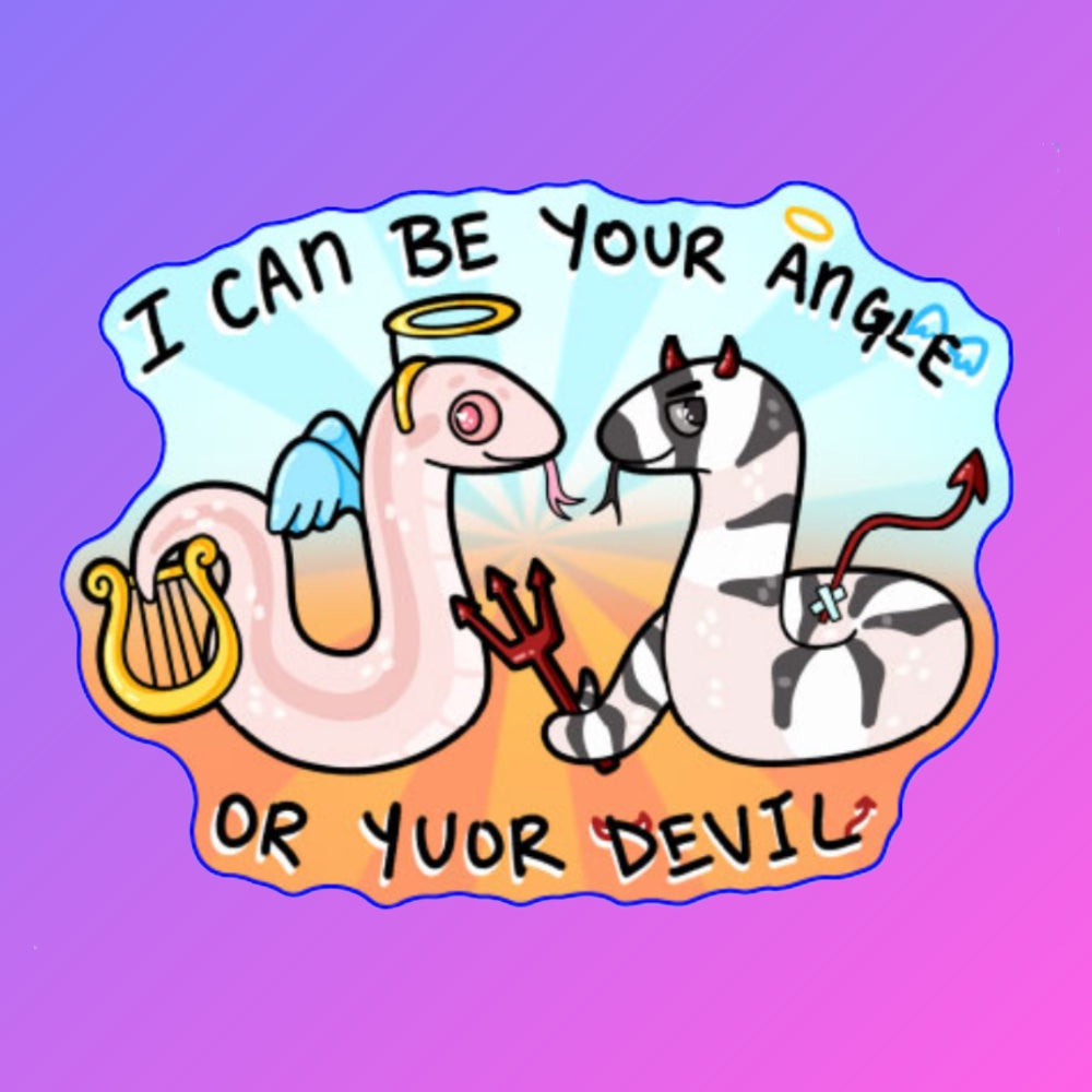 Angel or Devil Sticker – MarshyNoodle